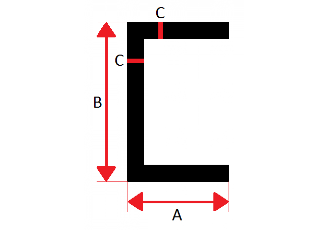 ALUMINIUM CHANNEL SECTION BAR 100 CM - Aluminium Profiles / Cutted to ...